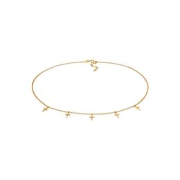 Elli Halskette Choker 'Kreuz' Damen Gr&ouml;&szlig;e 36 gold