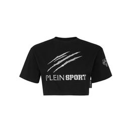 Plein Sport Top 'Scratch' Damen Gr&ouml;&szlig;e 4XL schwarz / silber