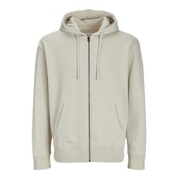 Jack & Jones Jack & Jones Zip-Up Hoodie 'JJECharge' male Beige size S