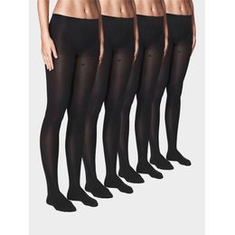 Bataillon Belette Tights 'Strumpfhose 80DEN Damen schwarz (4er Pack) &ndash; blickdicht & extrem rei&szlig;fest' female Black size L