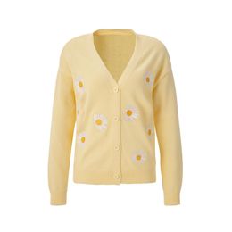 Aniston Casual Knit Cardigan female Yellow size 42