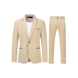 YOUTHUP Suit male Beige size 48