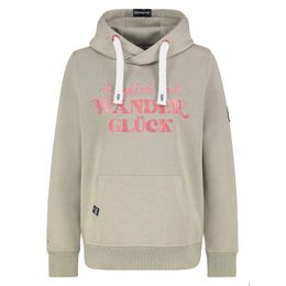 Sublevel Sweatshirt Damen Gr&ouml;&szlig;e L taupe / pink