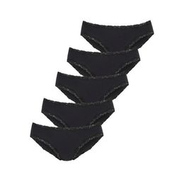 VIVANCE BY LASCANA Jazz-Pants Slips schwarz Gr. 44/46 f&uuml;r Damen. Mit Schleife. K&ouml;rpernah. Nachhaltig.