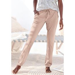 Lascana Pyjamahose nougat Gr. 32/34 f&uuml;r Damen. Bequem. Nachhaltig.