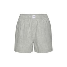Copenhagen Studios Pyjamashorts grau Gr. 34 f&uuml;r Damen. Mit Patch. Loose Fit. Nachhaltig.