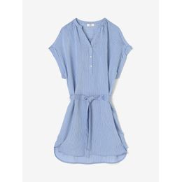 Le Temps Des Cerises Kleid 'Rebecca' Damen Gr&ouml;&szlig;e 36 blau / wei&szlig; Winterkleid
