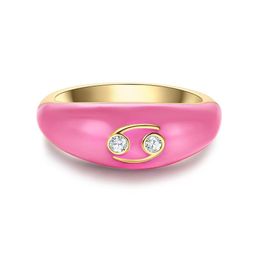 Glanzst&uuml;cke M&uuml;nchen Glanzst&uuml;cke M&uuml;nchen Ring Damen Gr&ouml;&szlig;e 60 goldgelb / pink / transparent