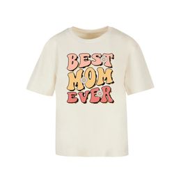 F4NT4STIC T-Shirt 'Mothers Day Best Mom Ever' Damen Gr&ouml;&szlig;e XS sand / apricot / rosa / wei&szlig;
