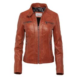 7eleven Lederjacke 'SECatia' Damen Gr&ouml;&szlig;e 5XL cognac