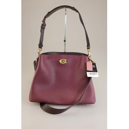 Coach Handtasche klein Leder Damen Gr&ouml;&szlig;e One Size Second Hand bordeaux