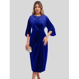 LapaPlus Abendkleid Damen Gr&ouml;&szlig;e 40 blau Winterkleid