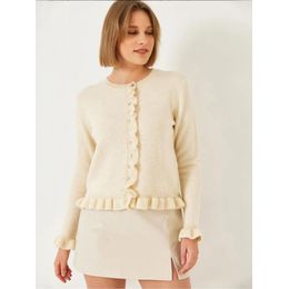 Bianco Lucci Knit Cardigan female Beige size S/L