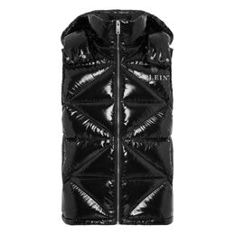 Philipp Plein Vest 'Hexagon' male Black size XXL