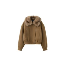 Mango Between-Season Jacket 'Bird' female Brown size S