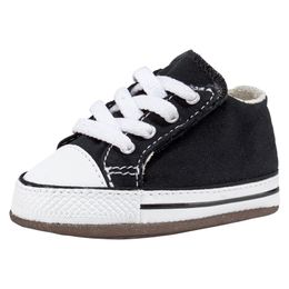 Sneaker Converse "Kinder Chuck Taylor All Star Cribster Canvas Color-Mid", Baby, Gr. 17, schwarz-wei&szlig; (schwarz natural, ivory wei&szlig;), Textil, unifarben, Schuhe Sneakerboots Lauflernschuh, f&uuml;r Babys mit Klettverschluss