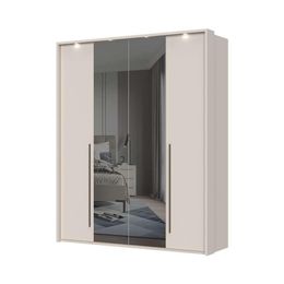 Dreht&uuml;renschrank OTTO HOME "Opera mit oder ohne Kranz inkl. LED-Bel.,B 227,272,317 oder 362 cm", cashmere, B:187cm H:226cm T:60cm, FSC-zertifizierter Holzwerkstoff, MDF, Schr&auml;nke, Dreht&uuml;renschrank, UV lackiert, Soft Close Funktion, H&ouml;henverstellbare F&uuml;&szlig;e