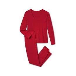 Ajour-Pyjama - Damen - Gr. XL - rot