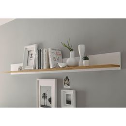 Wandregal Home Affaire "City/Giron, modernes Wandboard, Wandhalter mit Ablagefl&auml;che", wei&szlig;, B:170cm H:15cm T:17cm, FSC-zertifizierter Holzwerkstoff, Regale, Wandregal, vielseitig einsetzbares H&auml;ngeregal