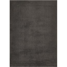 Teppich OTTO HOME "Santos", grau (anthrazit), B:130cm H:27mm L:190cm, Polyester, Teppiche, Teppich, Uni-Farben, sehr weicher Flor, fu&szlig;warm