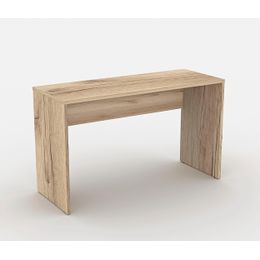 Schreibtisch Home Affaire "AGAPI", braun (eiche grand natural, eiche grand natural, eiche grand natural), B:130cm H:75cm T:50cm, Tische, Schreibtisch, Breite 130, Computertisch im modernen Design & viel Arbeitsfl&auml;che