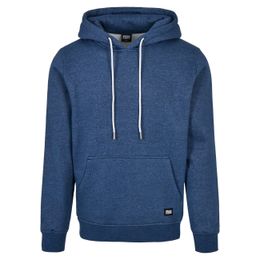 Sweatshirt Urban Classics "Urban Classics Herren Basic Melange Hoody", Herren, Gr. M, blaulightmelange, 65% Baumwolle, 35% Polyester, unifarben, Sweatshirts Sweatshirt