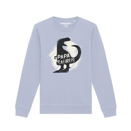 Watapparel Sweatshirt 'Papasaurus' Herren Gr&ouml;&szlig;e XL hellblau / schwarz / wei&szlig;