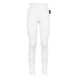 Leggings Plein Sport "Leggings", Damen, Gr. M, US-Gr&ouml;&szlig;en, wei&szlig; (01, wei&szlig;), Obermaterial: 90% Polyester, 10% Elasthan, Hosen Leggings