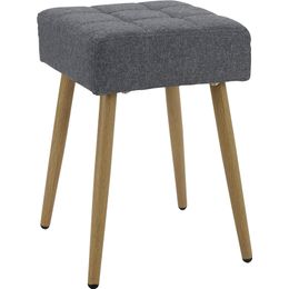Hocker OTTO HOME "Louise", grau (anthrazit), B:32cm H:47cm T:32cm, Webstoff aus 100% Polyester, Hocker, Sitzhocker, quadratische Sitzfl&auml;che in 32 cm