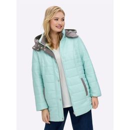 sheego Gro&szlig;e Gr&ouml;&szlig;en Steppjacke mit abnehmbarer Kapuze, kalkmint, Gr&ouml;&szlig;e 50 - Damen