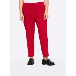 sheego Gro&szlig;e Gr&ouml;&szlig;en Jogg Pants mit Passformsattel hinten, rot, Gr&ouml;&szlig;e 44 - Damen