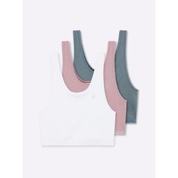 Speidel sheego Gro&szlig;e Gr&ouml;&szlig;en Bustier ohne Seitenn&auml;hte, rosenholz + wei&szlig; + jade, Gr&ouml;&szlig;e 56/58 - Damen