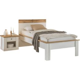 Schlafzimmer-Set OTTO HOME "Westminster", wei&szlig;, B/H: 90cm x 200cm, Schlafzimmerm&ouml;bel-Sets, Bett Breite Liegefl&auml;che 90 oder 140cm und 1 Nachtkommode