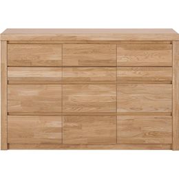 Kommode OTTO HOME "Silkeborg", braun (eiche teilmassiv), B:130cm H:85cm T:35cm, Holz teilmassiv, Sideboards, Kommode, Breite 130 cm