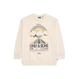 Only & Sons Junior Sweatshirt 'OSJROAD' Jungen Gr&ouml;&szlig;e 170/176 creme / sand / marine / mint