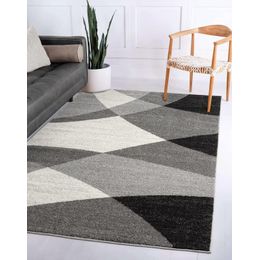 Teppich the carpet "Pearl", grau, B:140cm H:11mm L:200cm, Polypropylen, Teppiche, Teppich, moderner dichter Wohnzimmer Teppich Konturenschnitt