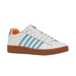 Sneaker K-Swiss "COURT TIEBREAK II", Damen, Gr. 36, blan, mkblu, p, Leder, Schuhe Sneaker