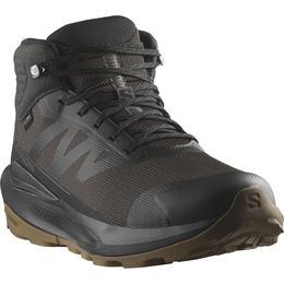 Wanderschuh Salomon "ELIXIR TOUR MID WP", Herren, Gr. 44,5, phantom, schwarz, asphalt, Synthetik, Textil, Schuhe Wanderschuh, wasserdicht