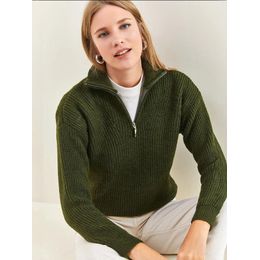 Bianco Lucci Pullover Damen Gr&ouml;&szlig;e S/L dunkelgr&uuml;n