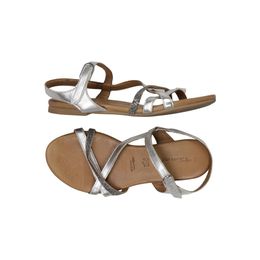 Tamaris Sandalen Damen Gr&ouml;&szlig;e 39 Second Hand silber
