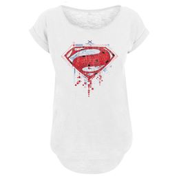 F4NT4STIC T-Shirt 'DC Comics Superman Geo' Damen Gr&ouml;&szlig;e M blau / rot / schwarz / wei&szlig;