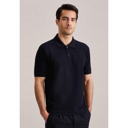 Poloshirt Seidensticker, Herren, Gr. M, navy, 100% Baumwolle, unifarben, regular fit, Shirts Poloshirt, Polo Uni