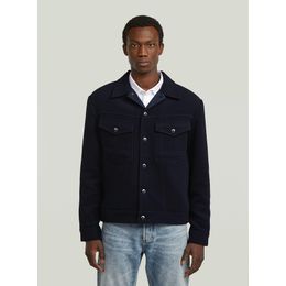 G-Star Raw Outdoorjacke G-STAR "Wool Trucker Jacket", Herren, Gr. L, salute, Obermaterial: 51% Wolle, 33% Polyester, 11% Acrylglas, 4% Polyamid, 1% Baumwolle, Jacken Outdoorjacke