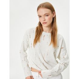KOTON Pullover Damen Gr&ouml;&szlig;e XS elfenbein