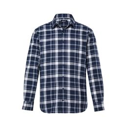 Men Plus Hemd Herren Gr&ouml;&szlig;e 5XL navy / wei&szlig;