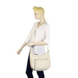 Schultertasche "Summer", Damen, Gr. B/H/T: 32cm x 28cm x 10cm onesize, beige, Leder, Collezione Alessandro, Taschen Schultertasche, aus italienischem Leder