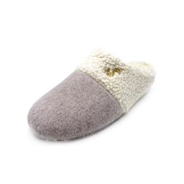 THIES Mules 'THIES 1856 Organic Teddy Mix Slipper' female Grey size 42