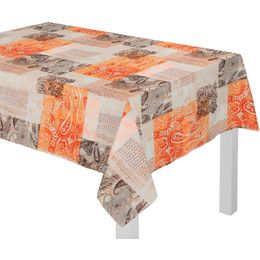 Tischdecke WIRTH "JOLANDA" Gr. 1, orange, B:85cm L:85cm, Polyester, Tischdecken, Tischdecke