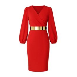 WOMAN VISION Kleid Damen Gr&ouml;&szlig;e 40 rot Winterkleid