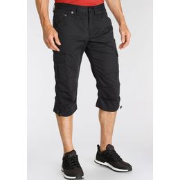 MAN'S WORLD Cargobermudas MAN'S WORLD, Herren, Gr. 44, N-Gr, schwarz, Obermaterial: 100% Baumwolle, unifarben, regular fit knieumspielend, Hosen Cargobermudas, in 3/4-L&auml;nge, Topseller